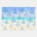 Coastal Christmas Beach Holiday Sayings Wrapping Paper Sheets | Zazzle