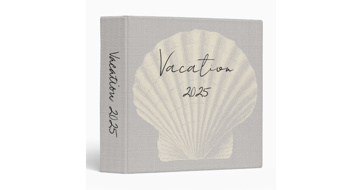Coastal Clam Shell Keepsake Binder | Zazzle