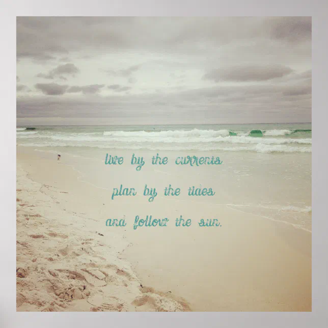 Coastal Color Beach Life Wisdom Poster | Zazzle