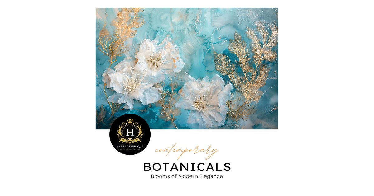 Coastal Gold White Floral Seaweed Tissue Paper | Zazzle