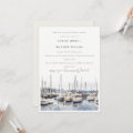Coastal Harbor Boats Seascape Rehearsal Dinner Invitation | Zazzle