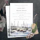 Coastal Harbor Boats Seascape Rehearsal Dinner Invitation | Zazzle