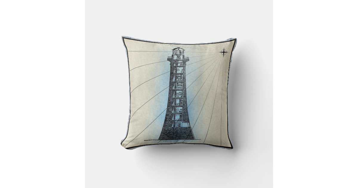 Coastal Lighthouse Throw Pillow | Zazzle