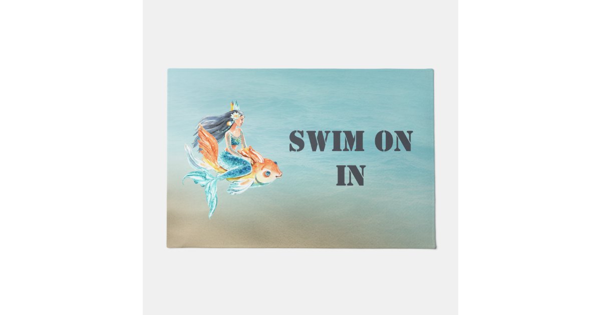 Coastal Mermaid Door Mat | Zazzle