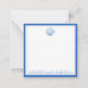 Coastal Preppy Blue and White Shell Personalized Note Card | Zazzle