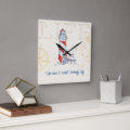 Coastal Quote | Take Time To Coast Through Life Square Wall Clock | Zazzle