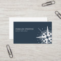 Coastal Real Estate Nautical Themed Compass Navy Business Card | Zazzle
