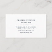 Coastal Real Estate Nautical Themed Compass Navy Business Card | Zazzle