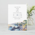 Coastal Rocky Cove Golden Sunset Beach Wedding Invitation | Zazzle