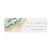 Coastal Sea Waves Sand Beach Nautical Address Label | Zazzle