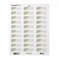 Coastal Sea Waves Sand Beach Nautical Address Label | Zazzle