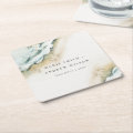 Coastal Sea Waves Sand Beach Nautical Wedding Square Paper Coaster | Zazzle