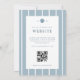 Coastal Seashell Monogram Blue QR Code Wedding Invitation | Zazzle