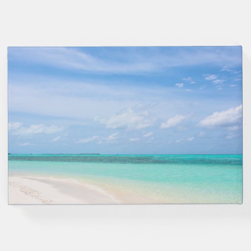 Coastal Seaside Family Name Beach House Welcome Guest Book | Zazzle