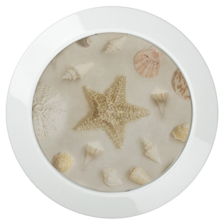 Coastal Starfish and Seashells Beach Photo USB Charging Station | Zazzle