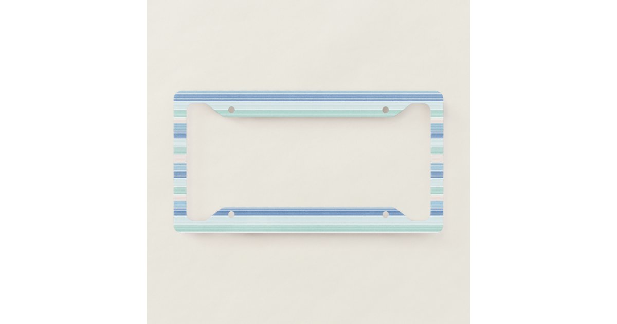 Coastal Stripes License Plate Frame | Zazzle