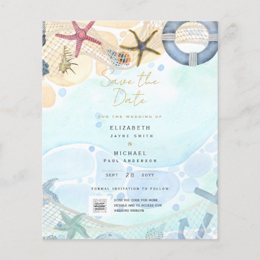 Coastal Tropical Beach Destination Wedding Flyer | Zazzle