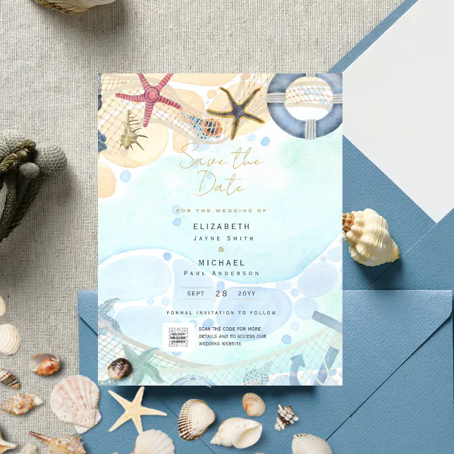 Coastal Tropical Beach Destination Wedding Flyer | Zazzle
