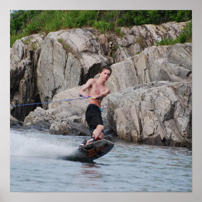Coastal Wakeboarding Poster | Zazzle
