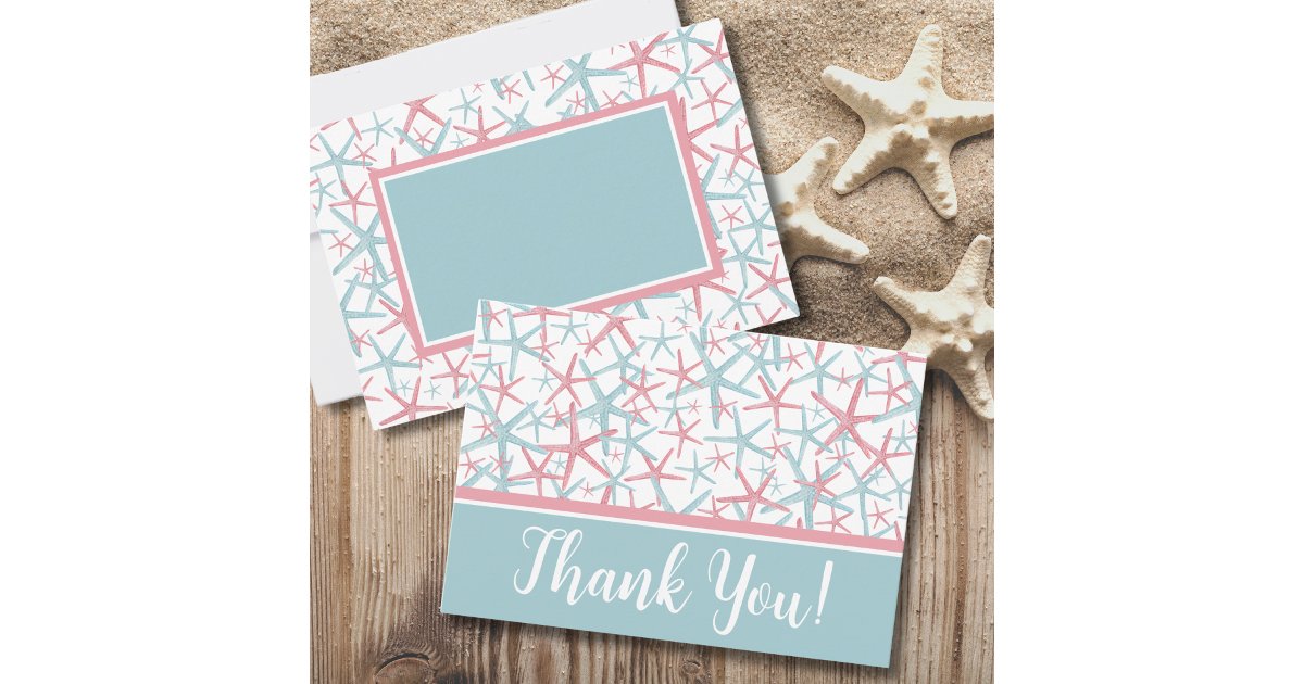 Coastal Watercolor Beach Thank You Card | Zazzle