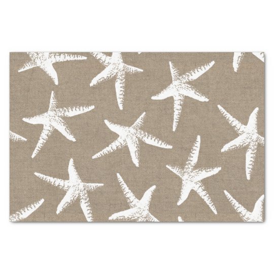 Nautical Beach Shells Aqua White Tissue Paper | Zazzle.com