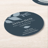 Coaster Wedding Save The Date Blue | Zazzle