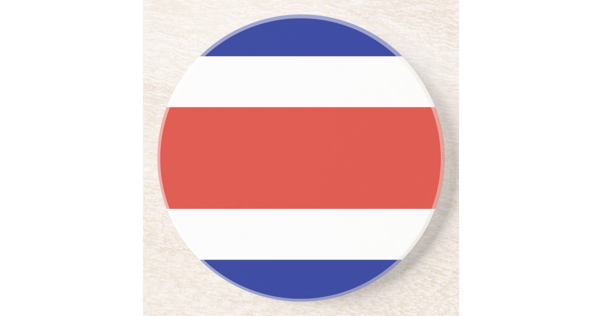Coaster with Flag of Costa Rica | Zazzle