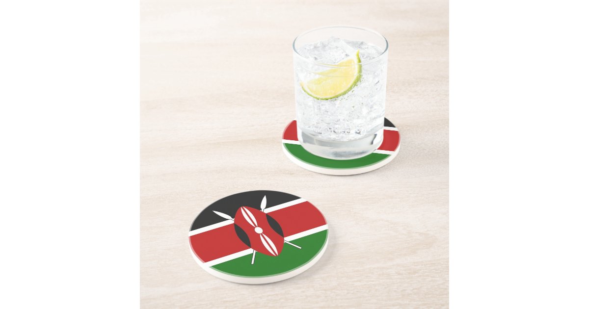 Coaster with Flag of Kenya | Zazzle