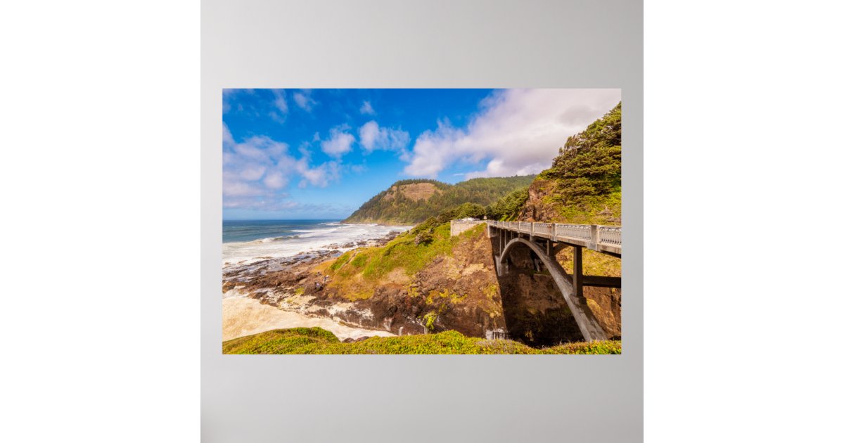 Coastline | Cook's Chasm, Yachats, Oregon Poster | Zazzle