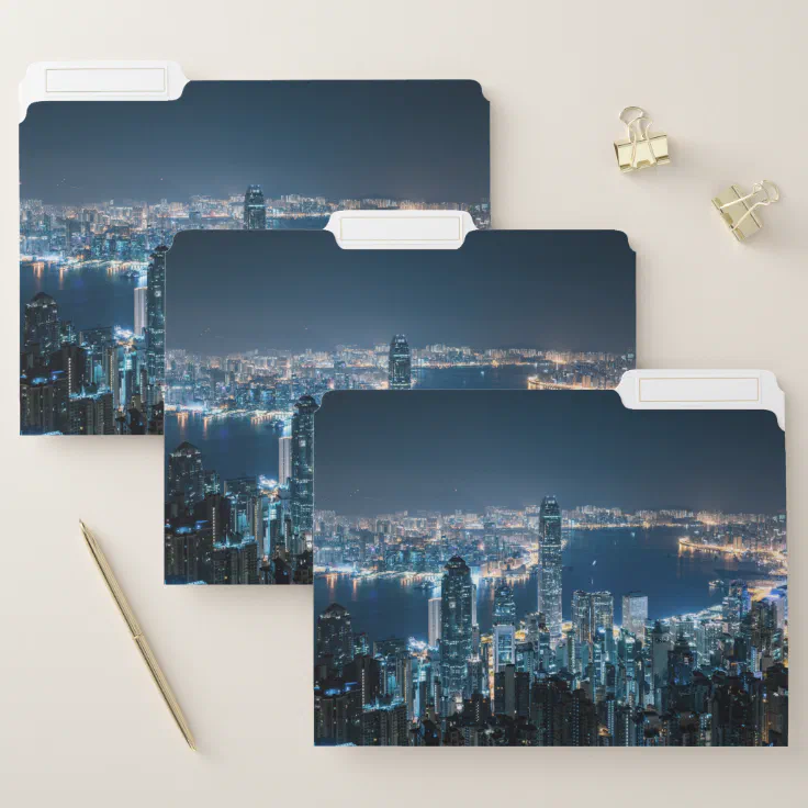 Coastline | Hong Kong Island, Asia File Folder | Zazzle