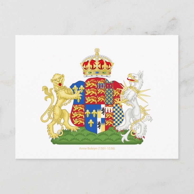 Coat of Arms Anne Boleyn Postcard | Zazzle