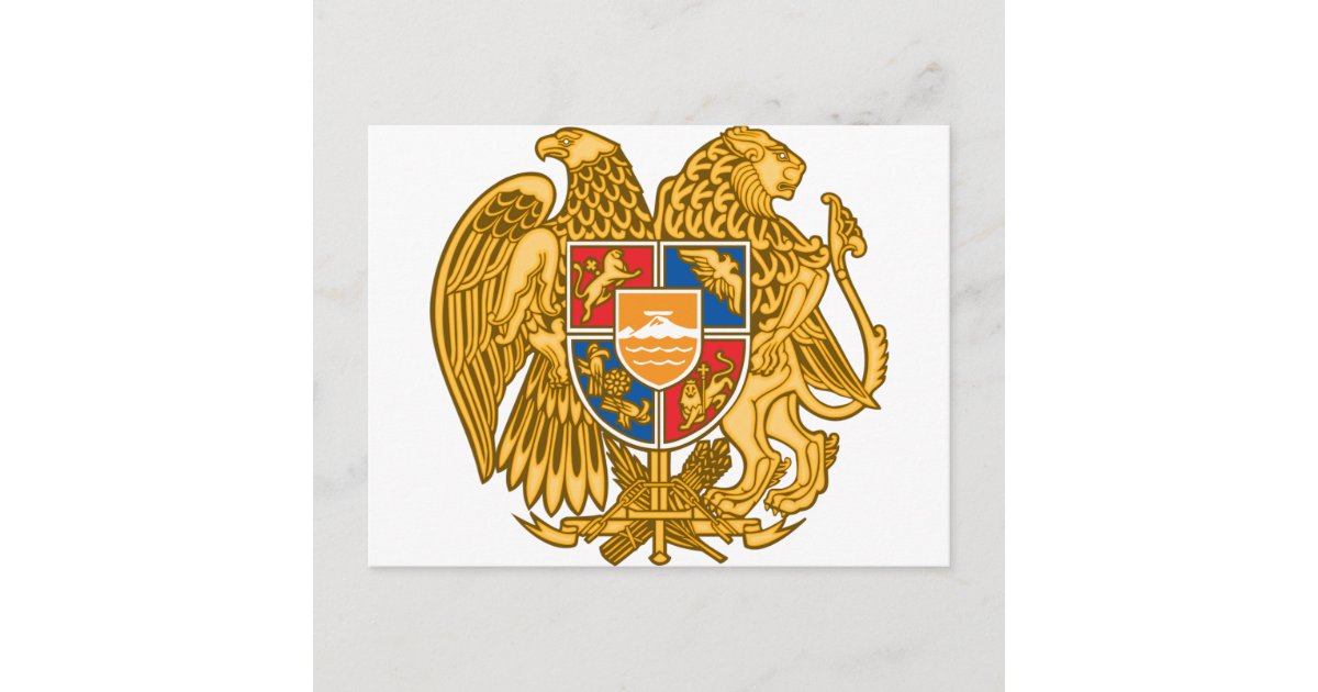 Coat of arms of Armenia - Armenian Emblem Postcard | Zazzle