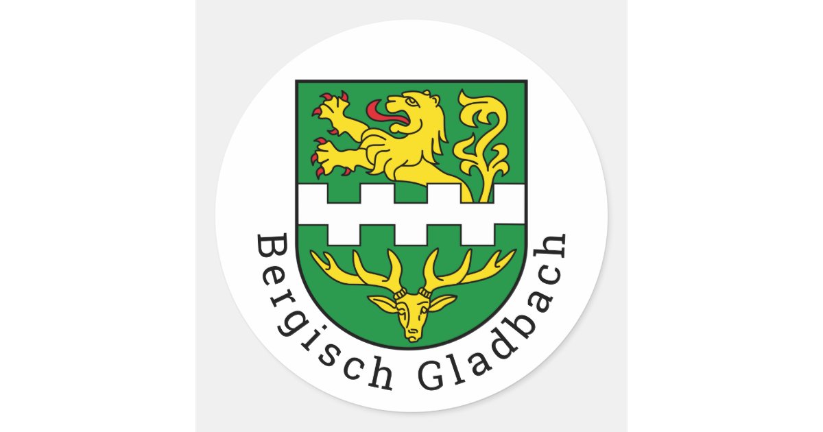 Coat of Arms of Bergisch Gladbach, Germany Classic Round Sticker | Zazzle