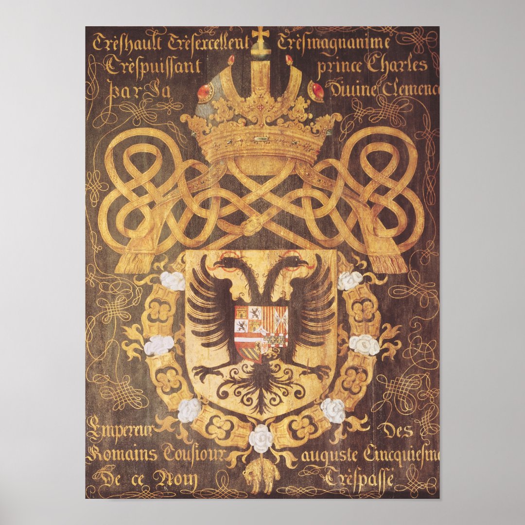 Coat of Arms of Charles V of the 23rd Chapter Poster | Zazzle