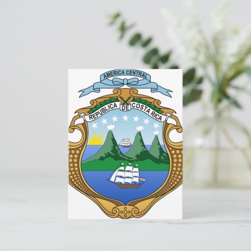 Coat of arms of Costa Rica - Escudo de Costa Rica Postcard | Zazzle