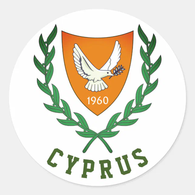 Coat of Arms of CYPRUS Classic Round Sticker | Zazzle