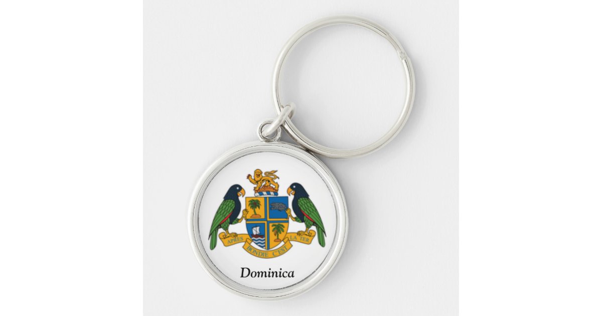 Coat of arms of Dominica Keychain | Zazzle