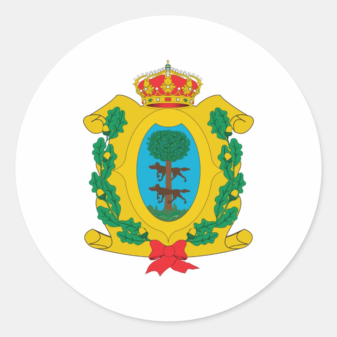 Coat of arms of Durango Mexico Official Symbol Classic Round Sticker ...