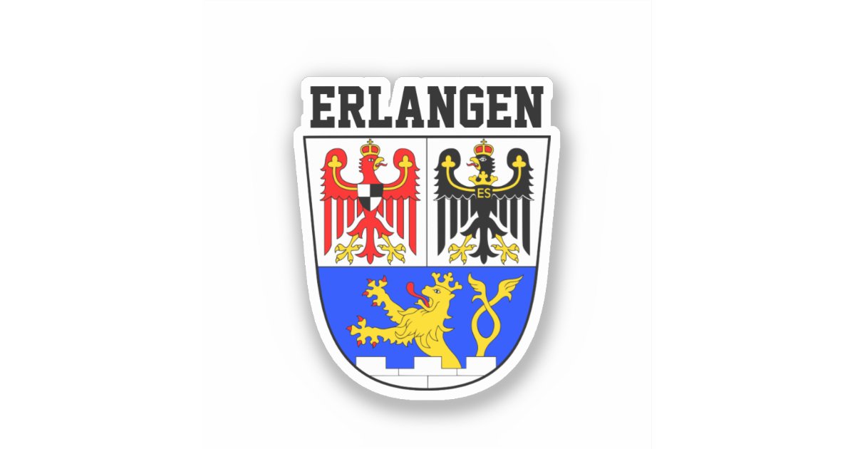Coat of Arms of Erlangen, GERMANY Sticker | Zazzle