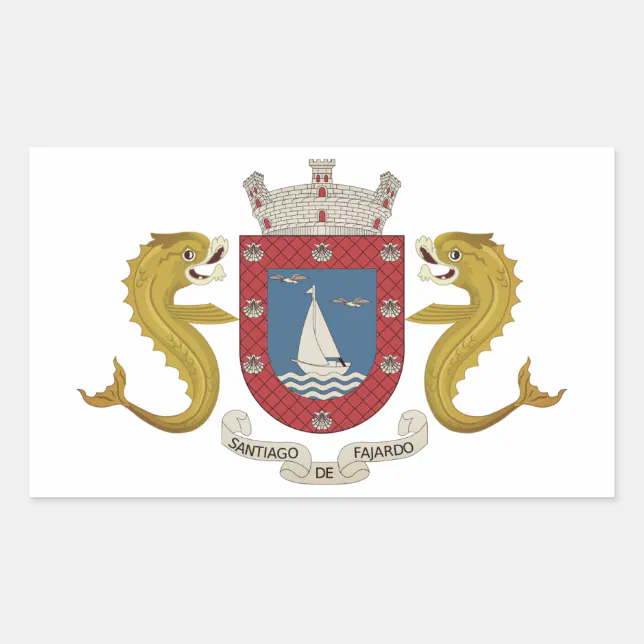 Coat of Arms of Fajardo - PUERTO RICO Rectangular Sticker | Zazzle