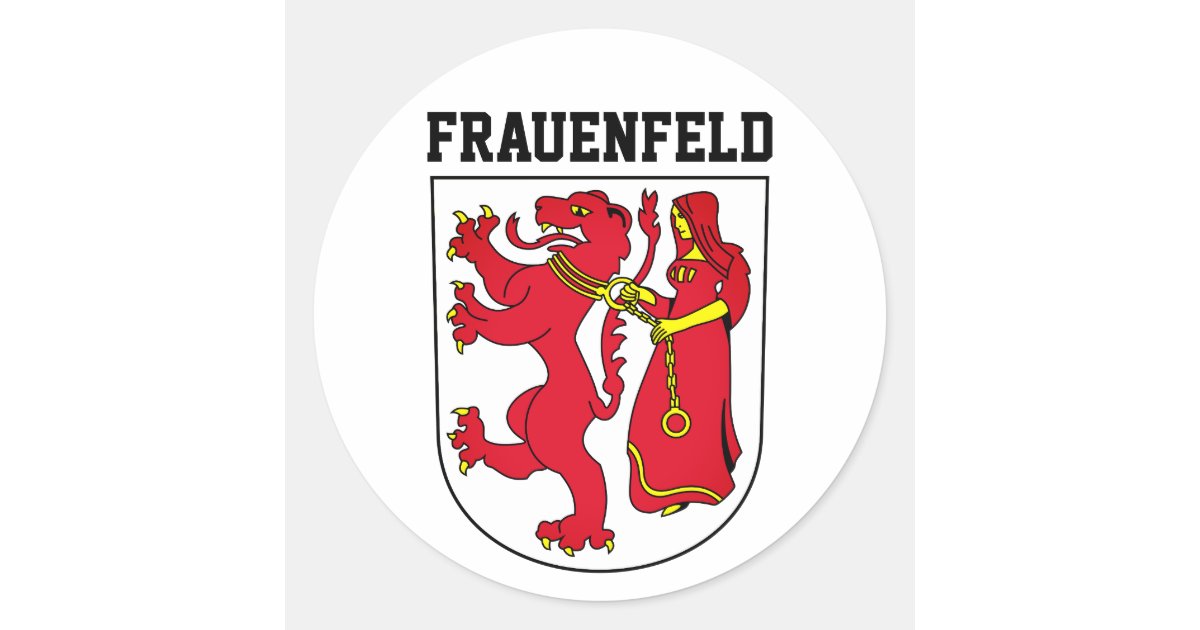 Coat of Arms of Frauenfeld, Switzerland Classic Round Sticker | Zazzle
