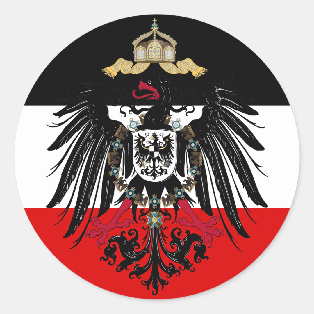 Coat of Arms of German Empire Classic Round Sticker | Zazzle