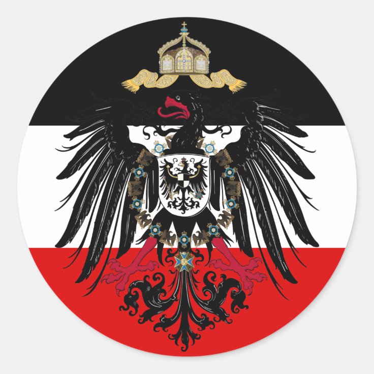 Coat of Arms of German Empire Classic Round Sticker | Zazzle