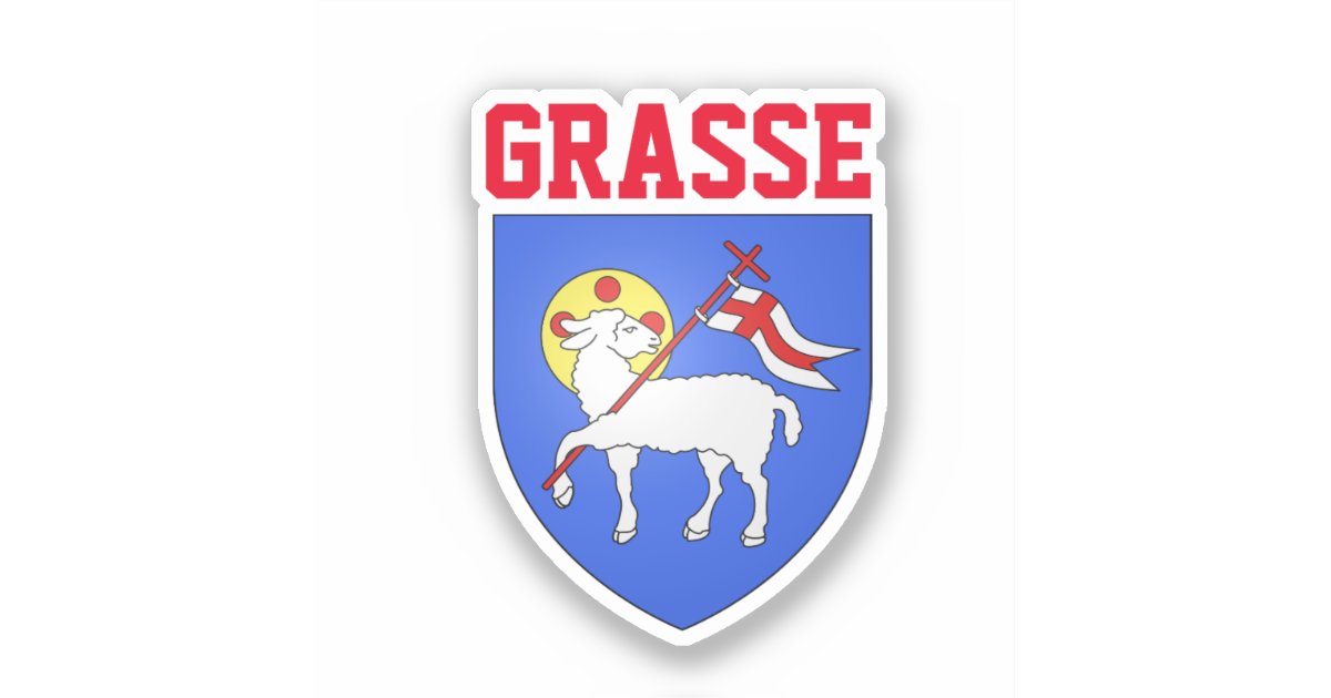 Coat of Arms of Grasse - Alpes-Maritimes (FR) Sticker | Zazzle