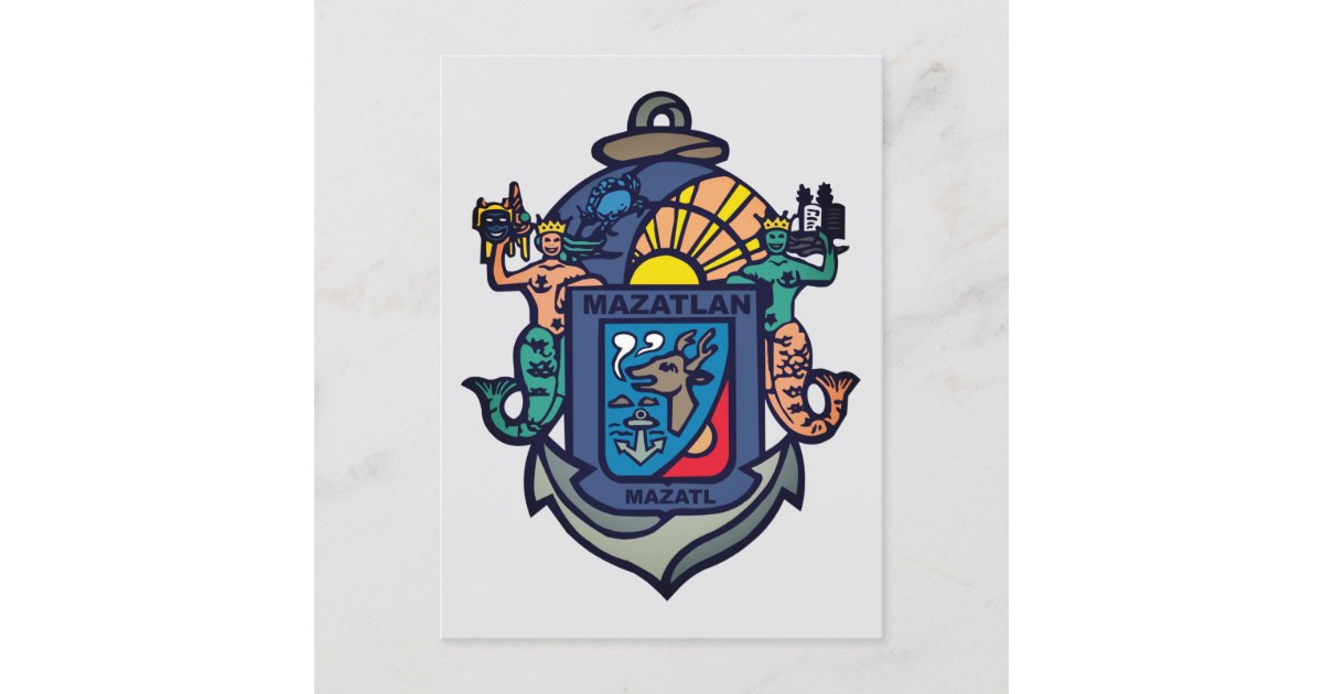 Coat of Arms of Mazatlán, Sinaloa (MX) Postcard | Zazzle