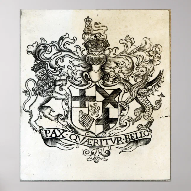 Coat of arms of Oliver Cromwell Poster | Zazzle