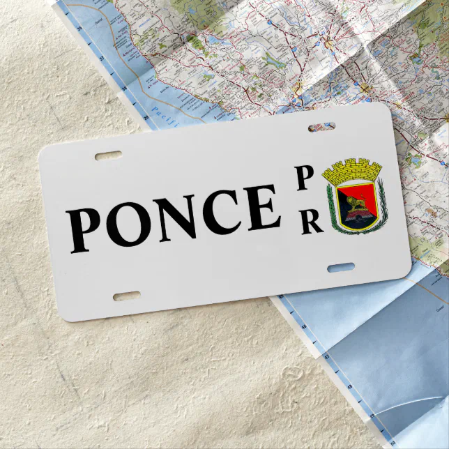 Coat of Arms of Ponce, Puerto Rico License Plate | Zazzle
