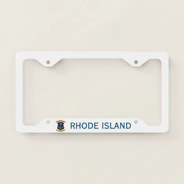 Coat of arms of Rhode Island License Plate Frame | Zazzle