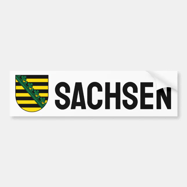 Coat of Arms of Sachsen (Saxony), GERMAN Bumper Sticker | Zazzle