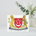Coat of arms of Singapore 新加坡国徽 Emblem Postcard | Zazzle